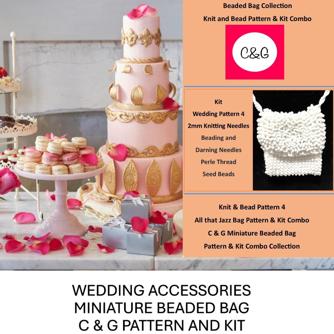 Wedding Bag Pattern 4 & Kit Combo All that Jazz C & G Pattern and Kit ...